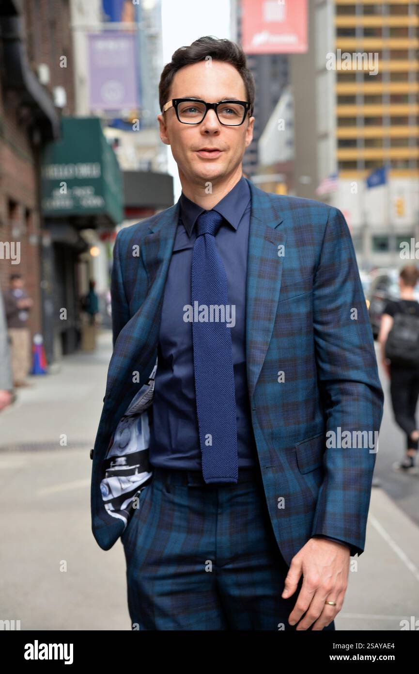 Jim Parsons arriving to tape an appearance on 'The Late Show with ...