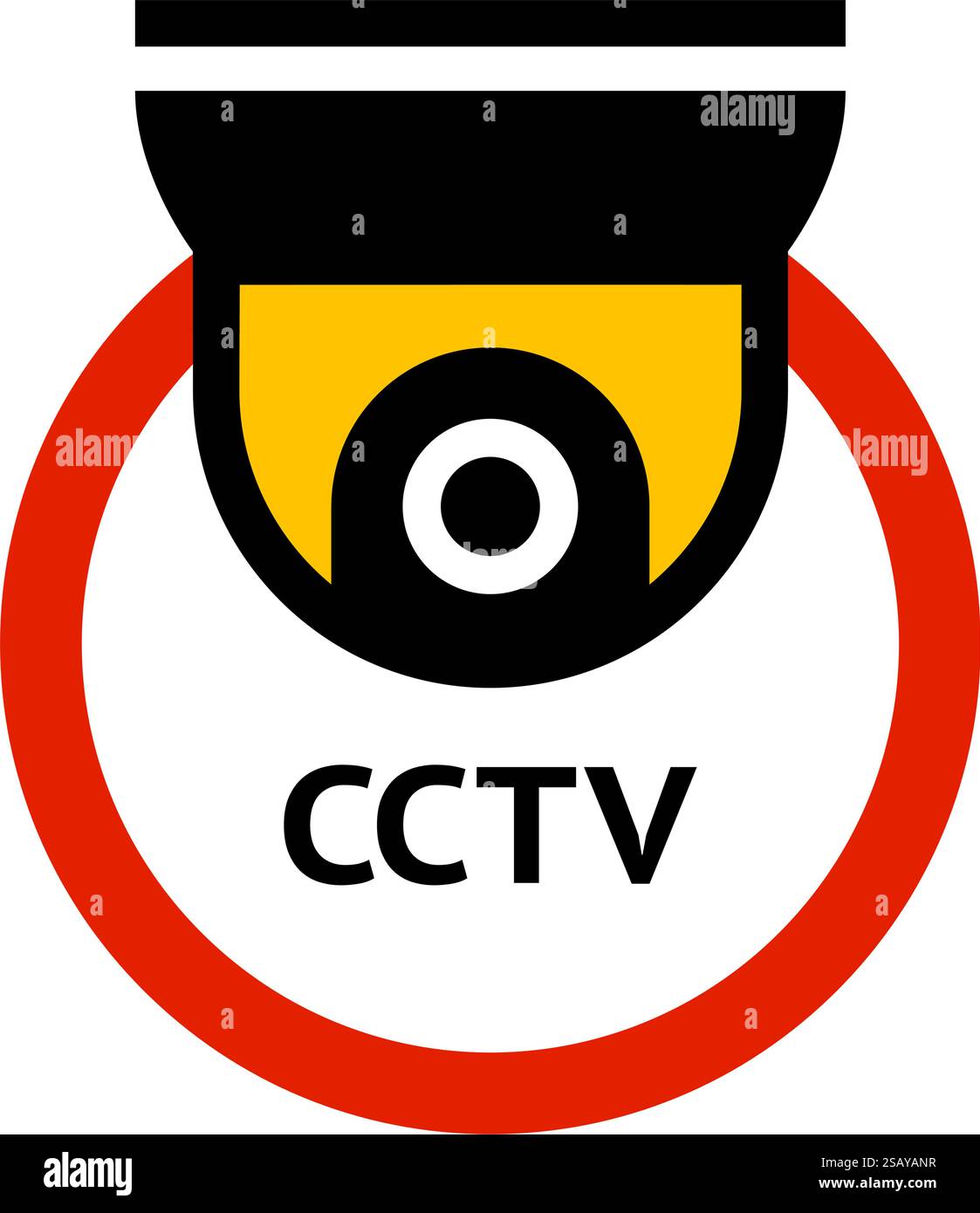 CCTV sticker, video surveillance, vector sticker Stock Vector Image ...