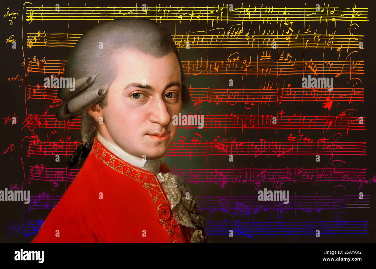 Mozart score vienna hi-res stock photography and images - Alamy
