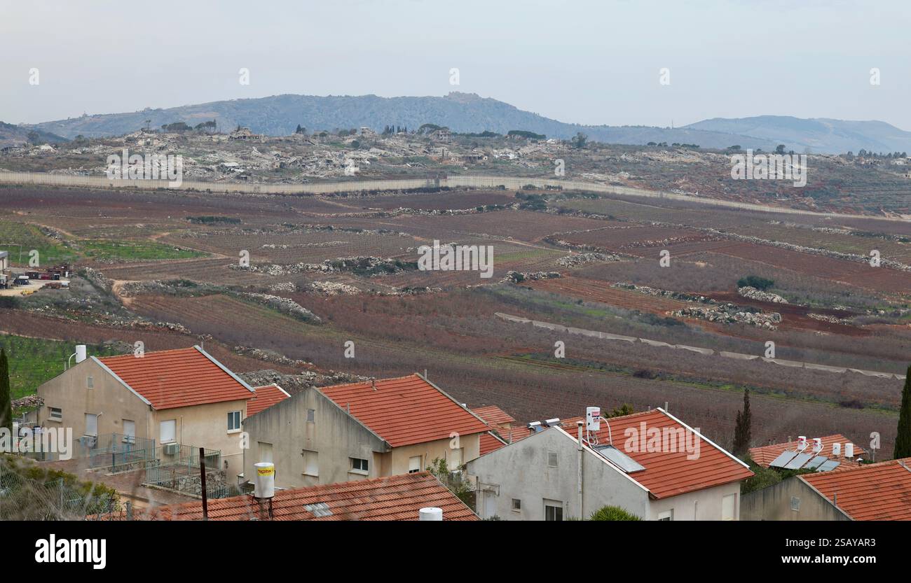 The village of Metula, Israel's northernmost municipality in close ...