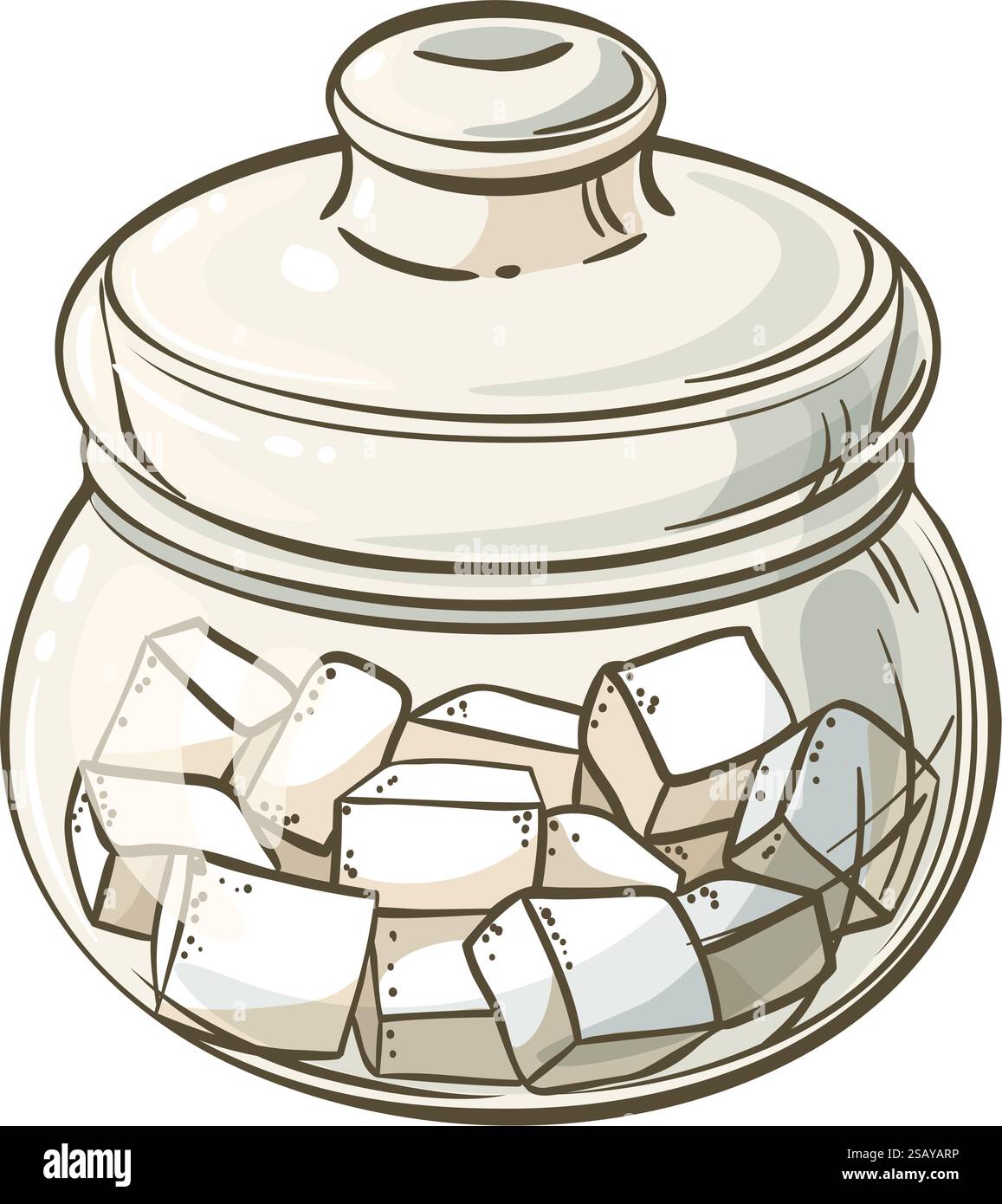 Sugar Bowl Vector Isolated Colored Detailed Illustration for Design and ...