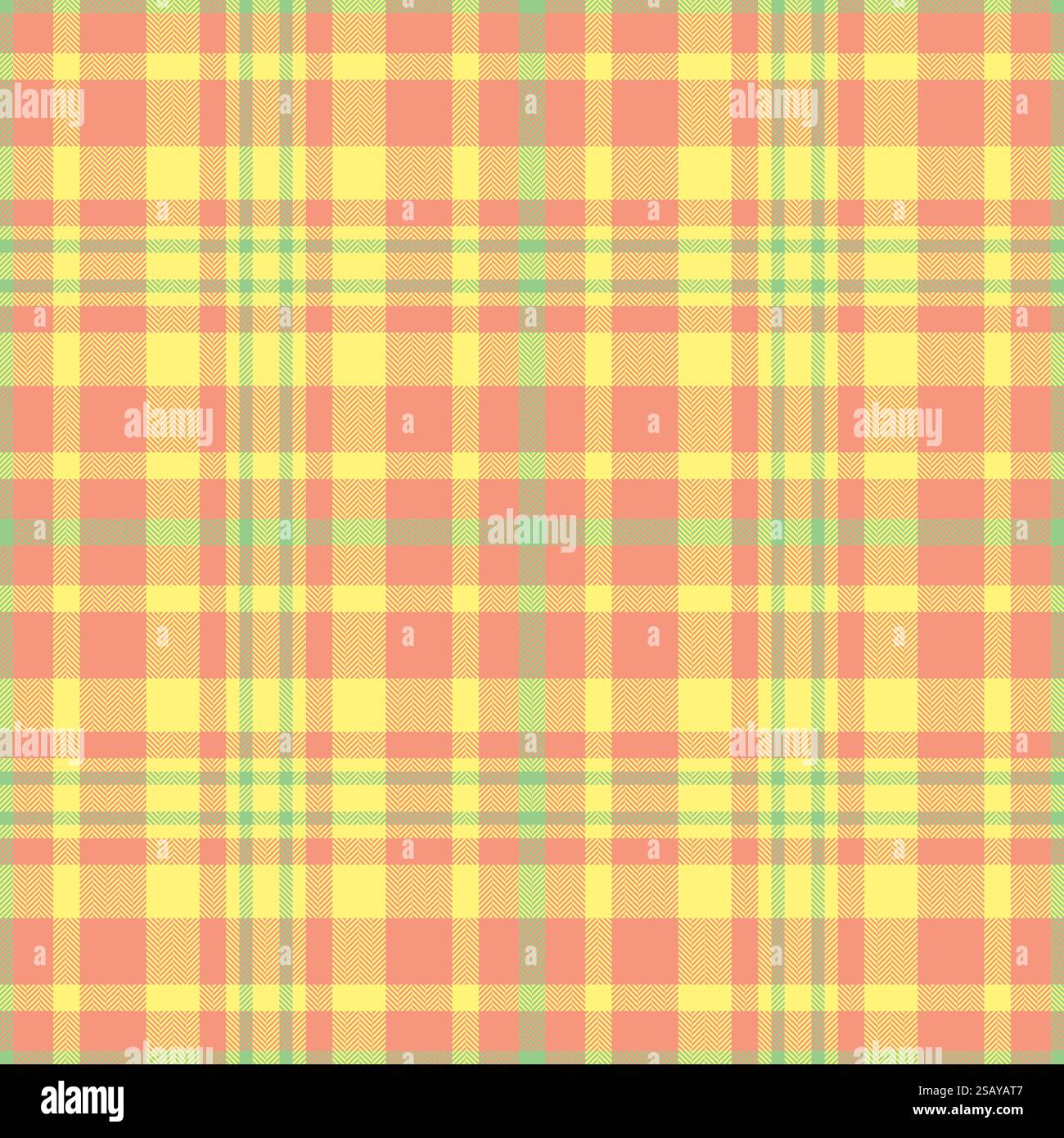 Plaid seamless pattern in yellow. Check fabric texture. Vector textile ...