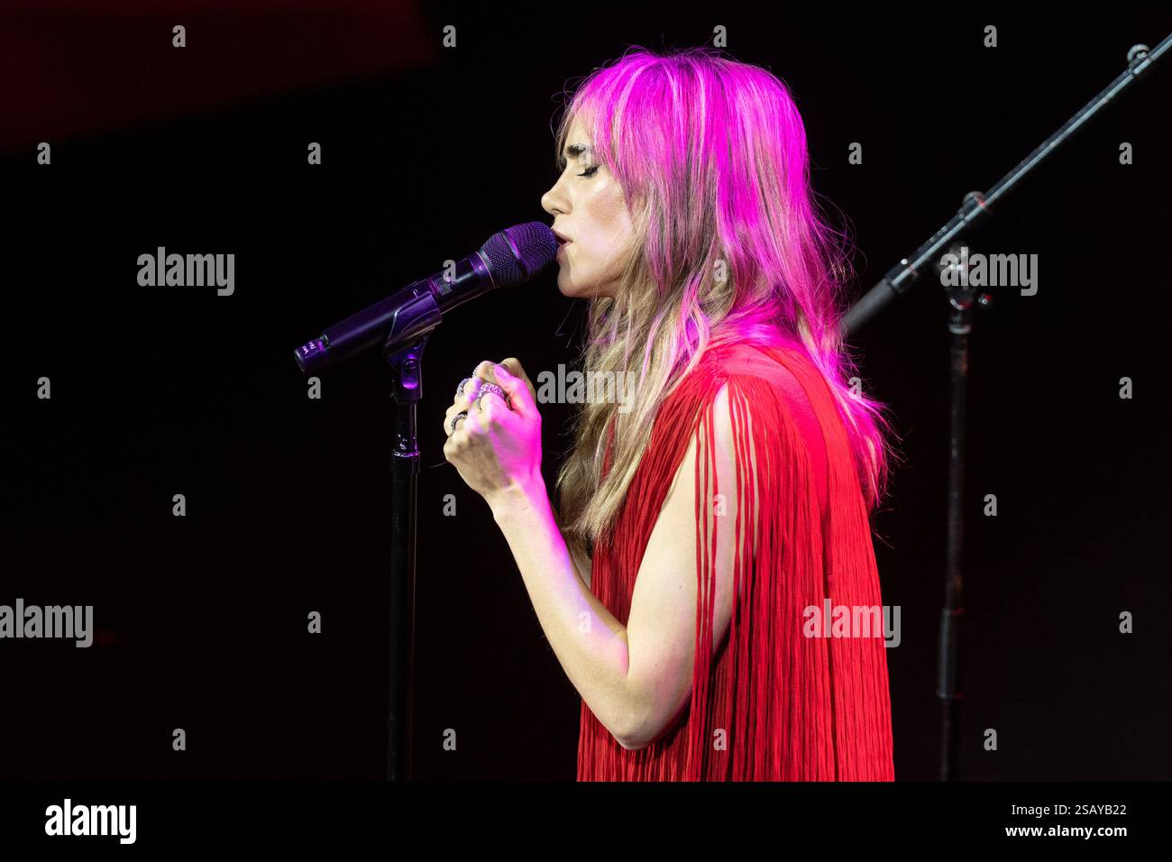 New York, USA. 30th Jan, 2025. Suki Waterhouse wearing dress by ...