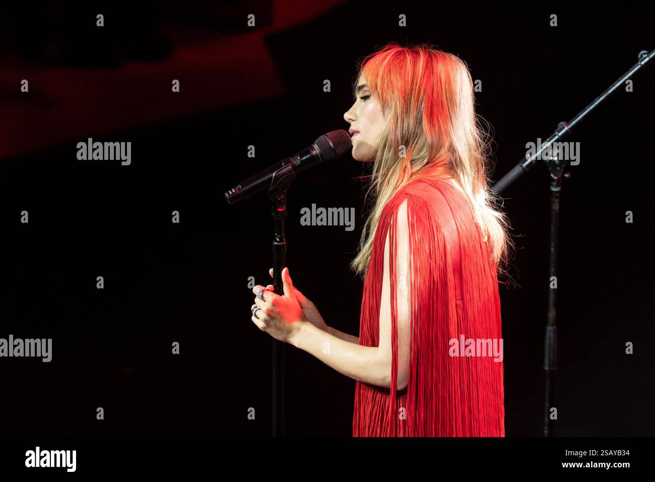 New York, USA. 30th Jan, 2025. Suki Waterhouse wearing dress by ...