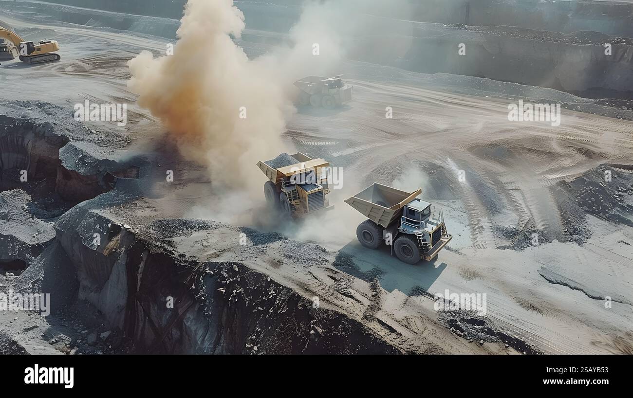 This image captures the dynamic and efficient of autonomous heavy ...