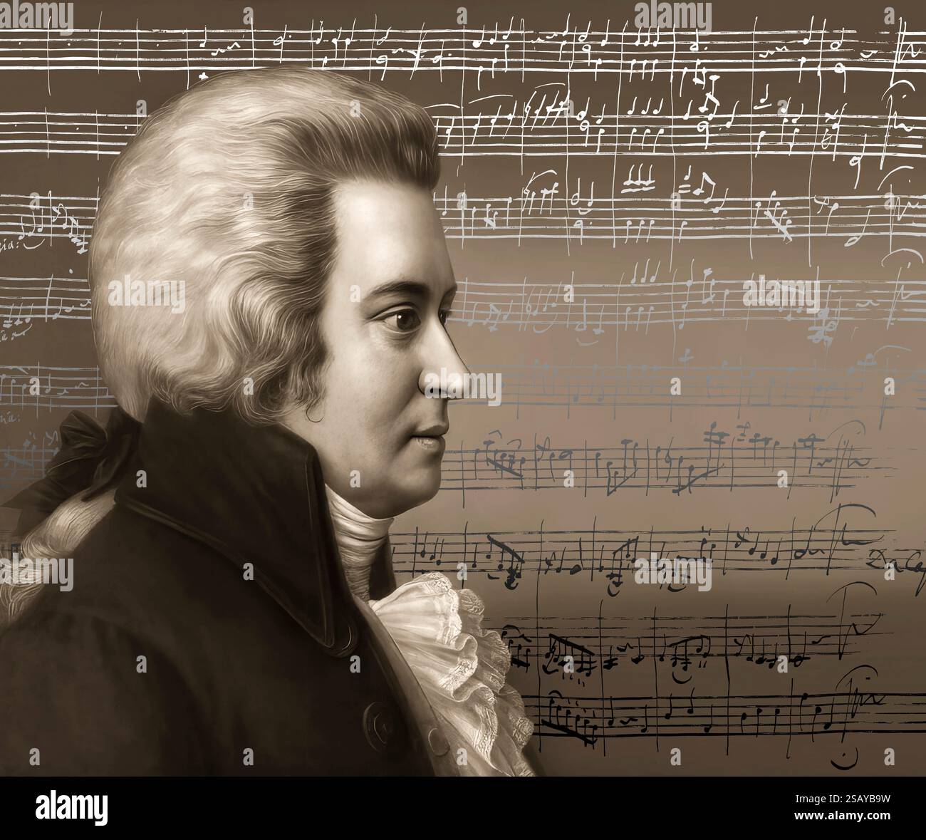 Wolfgang Amadeus Mozart, 1756 – 1791, composer of classical music ...
