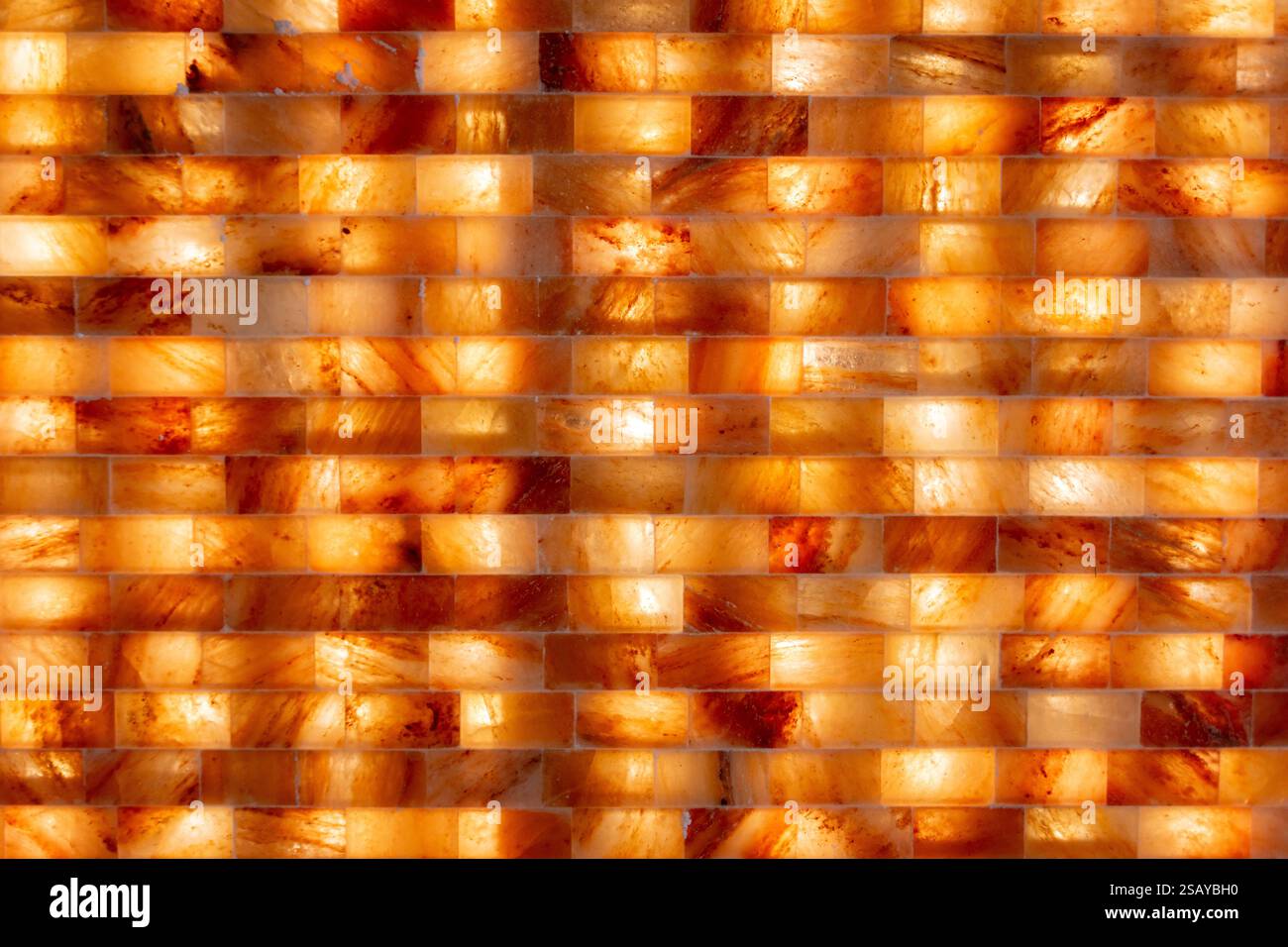 An Elegant Illuminated Salt Wall with Warm Tones creates a serene ...