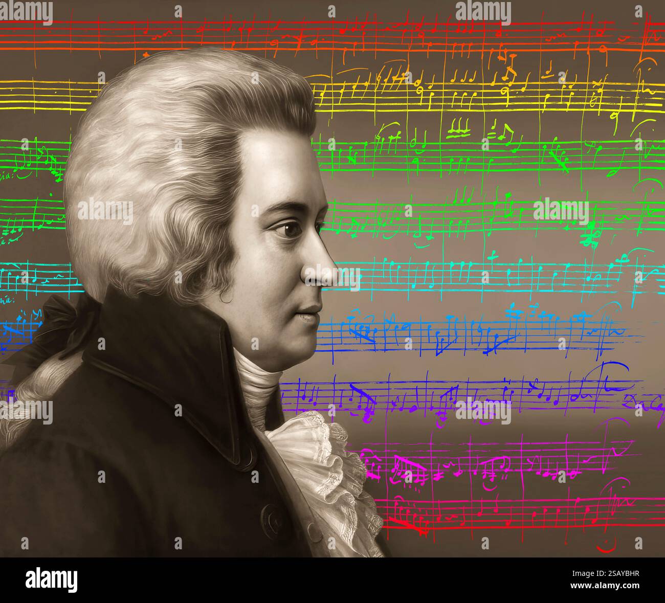 Wolfgang Amadeus Mozart, 1756 – 1791, composer of classical music ...