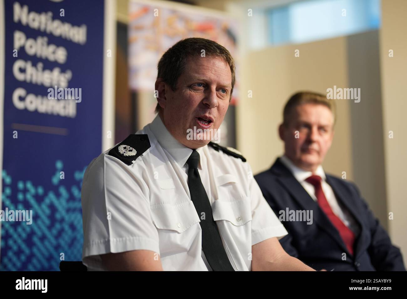 Thames Valley Police Assistant Chief Constable Tim Metcalfe, (left) the ...