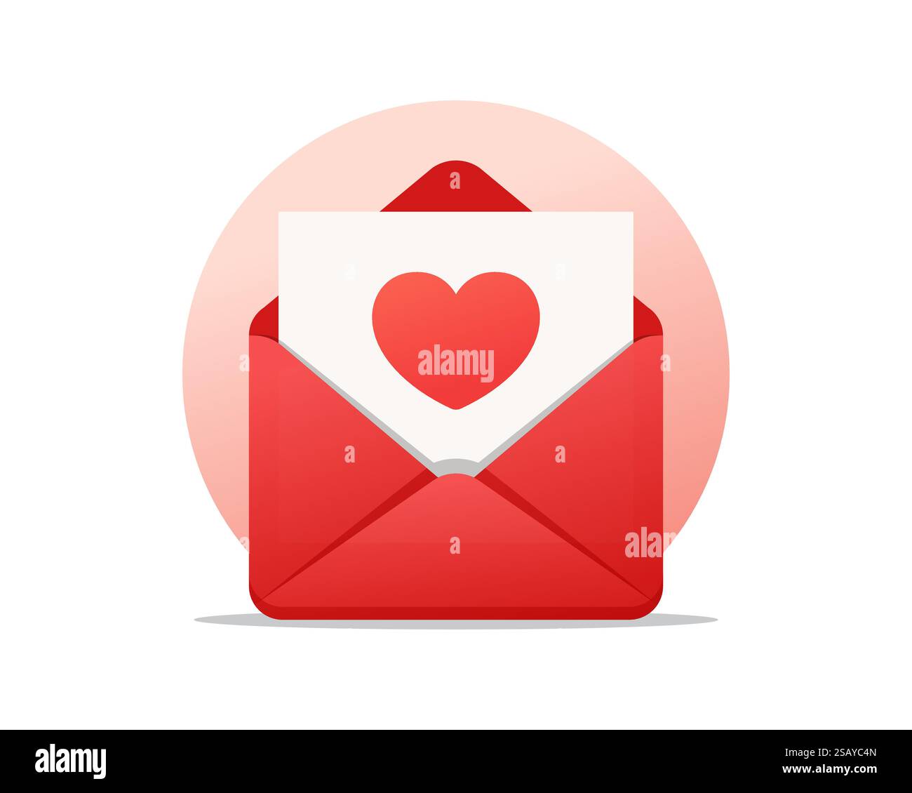 Sweet pink envelope heart Stock Vector Images - Alamy