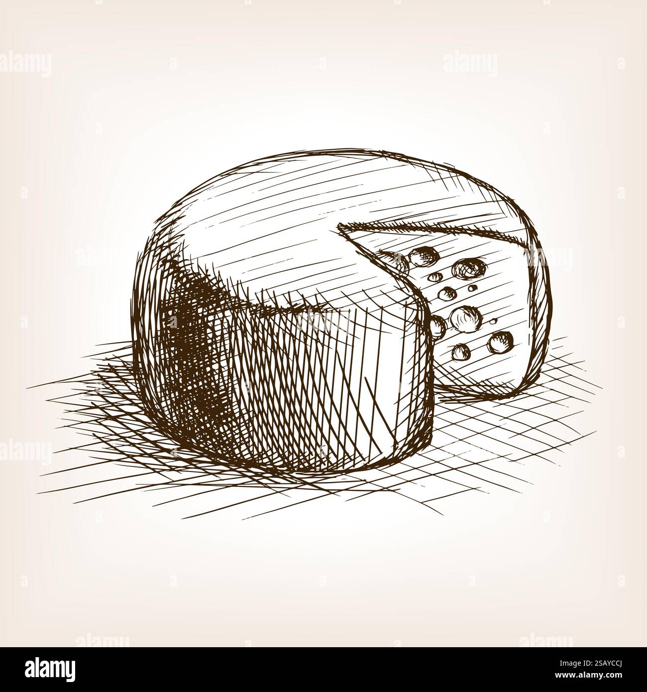 Cheese hand drawn sketch style vector Stock Vector Image & Art - Alamy
