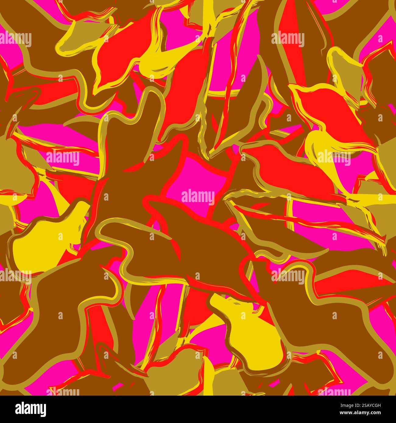 Abstract Brush Strokes Floral Seamless for fashion prints, patterns ...