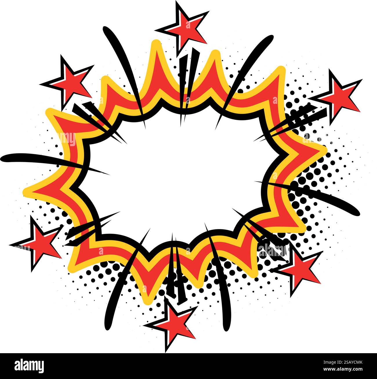 Sale explosion template icon for you text. Copy space, mega sale ...