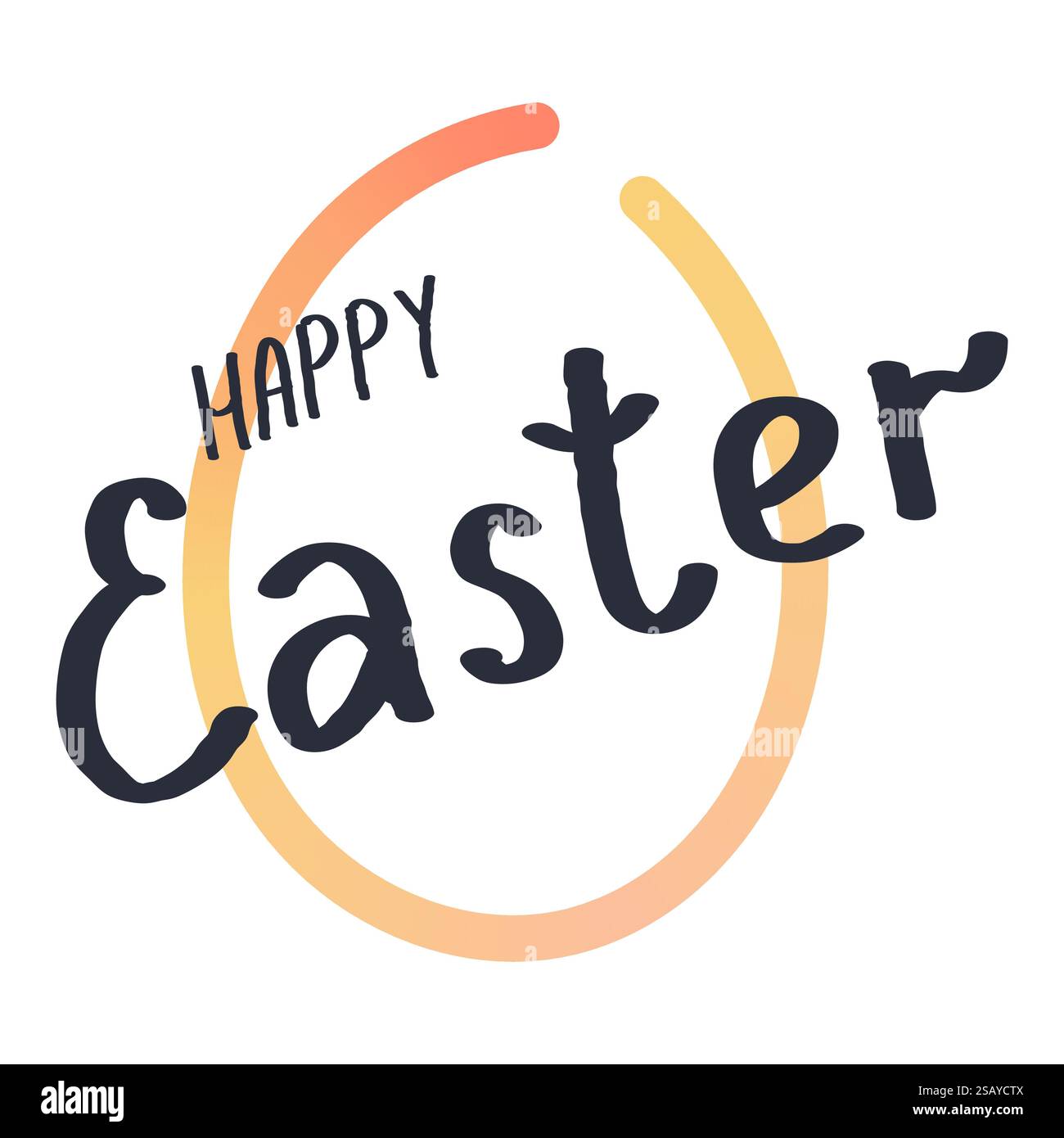 Easter eggs design, Easter day festival icon, gradient outline egg ...