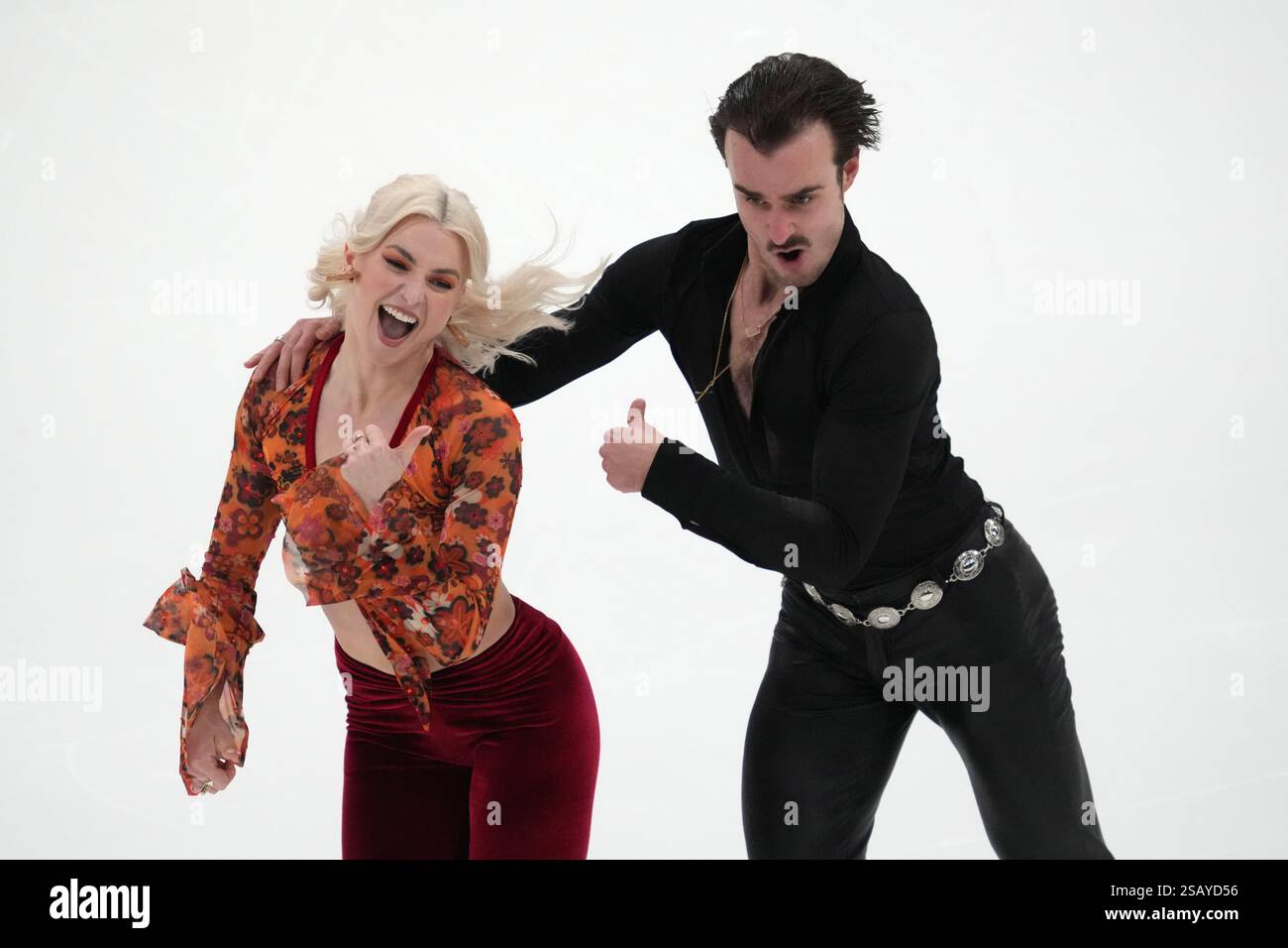Olivia Smart and Tim Dieck of Spain perform in ice dance rhythm dance ...