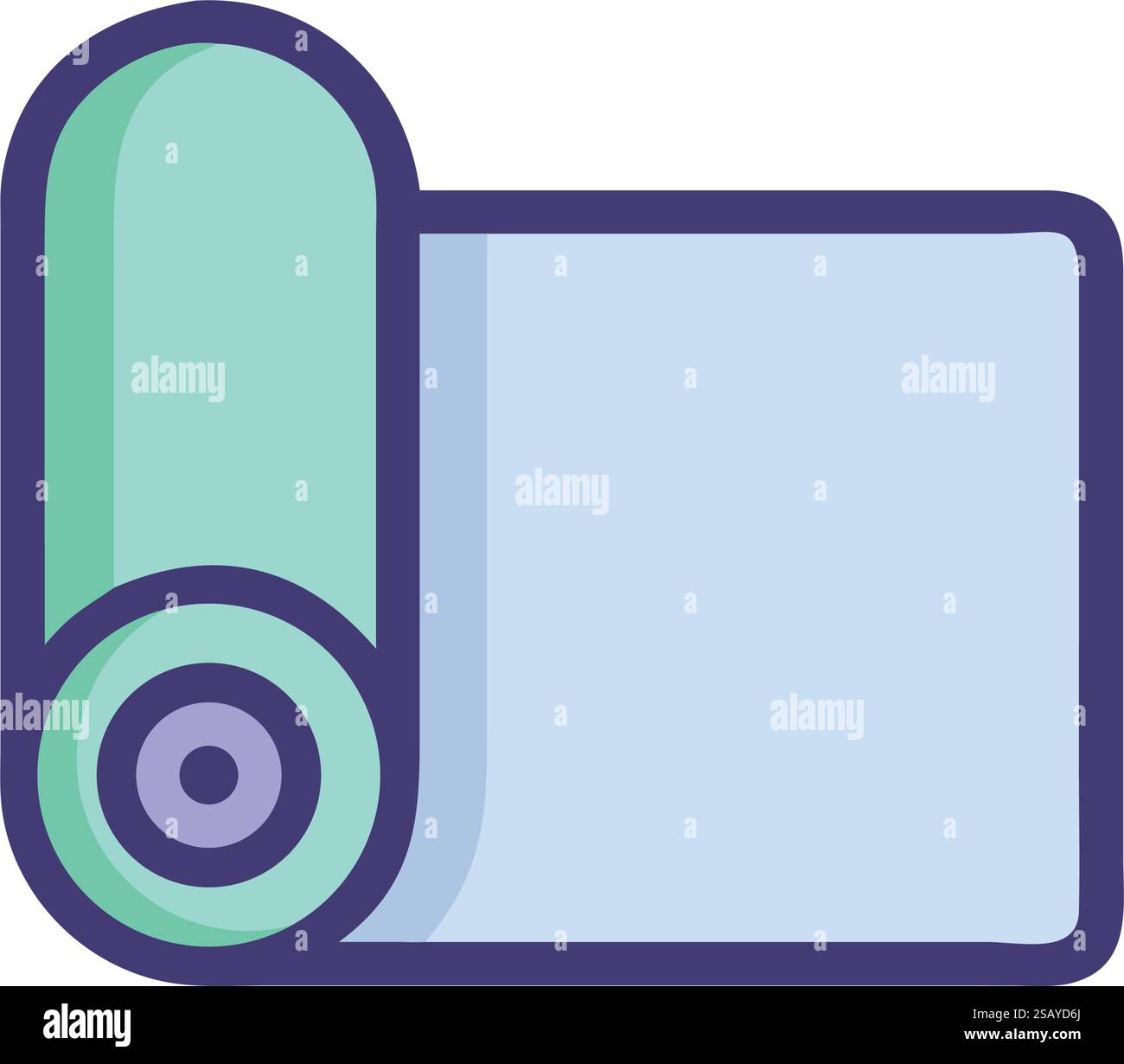 Rolled fitness mat on Stock Vector Images - Alamy
