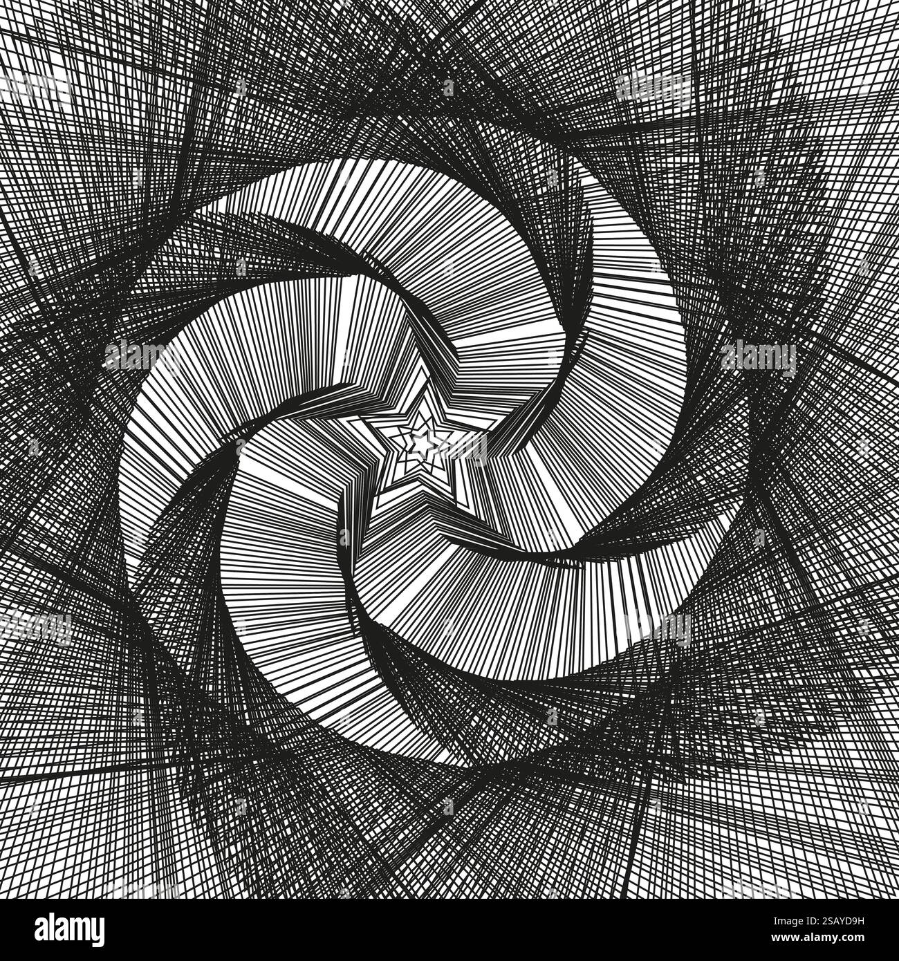 Star swirl pattern. Abstract line form. Vector radial structure ...