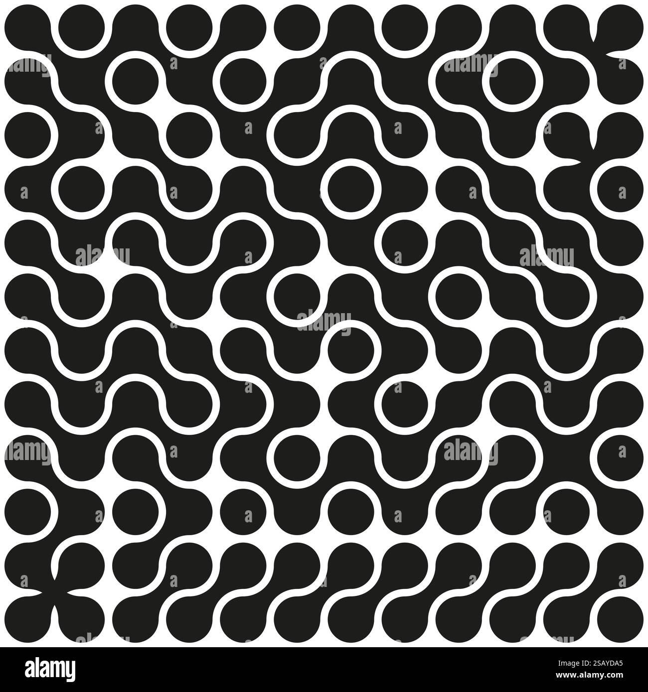 Abstract geometric pattern. Black curvy shapes. Creative circular ...