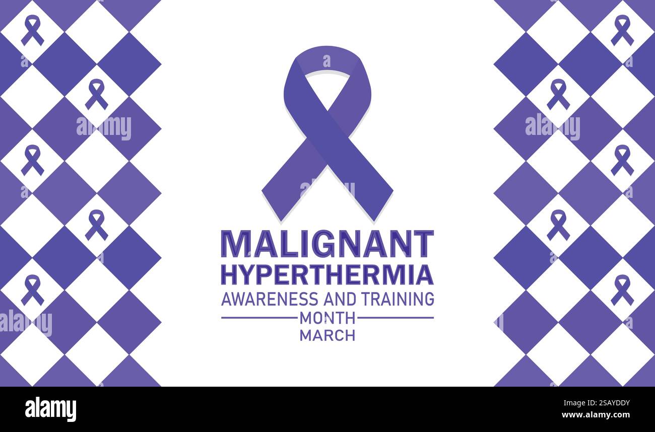 Malignant Hyperthermia Awareness and Training Month. March. Vector ...