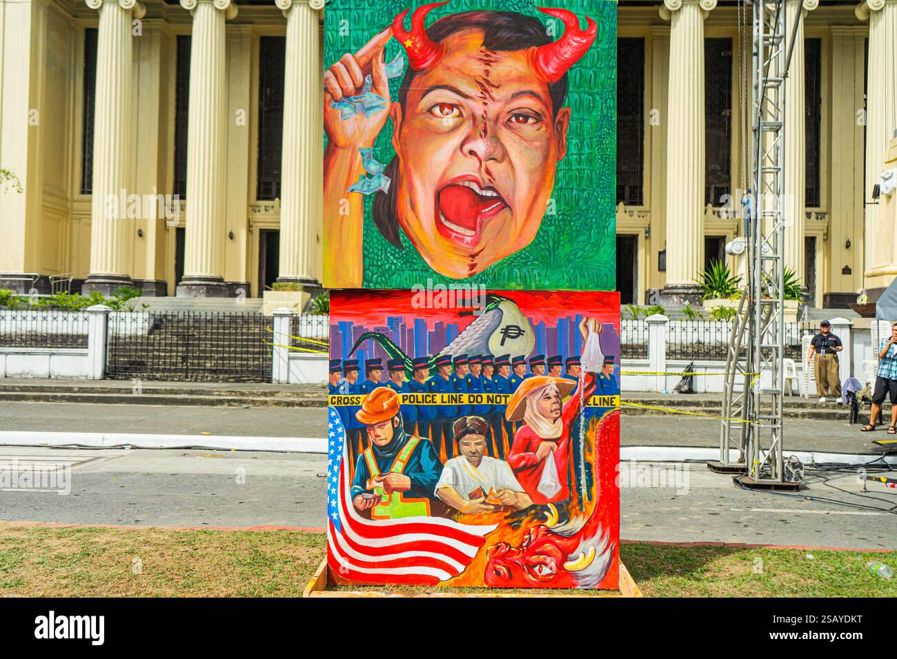 Quezon City, Quezon, Philippines. 31st Jan, 2025. An effigy is made ...