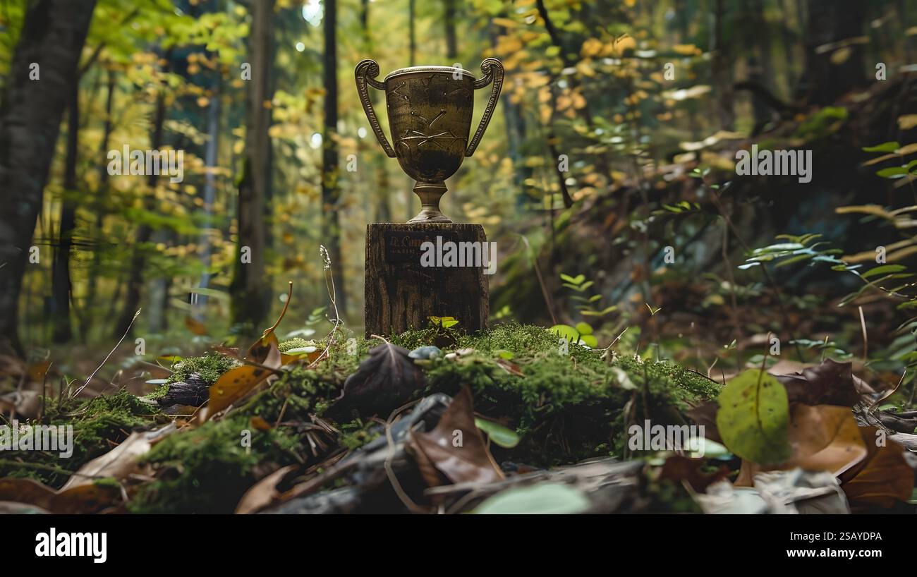 A unique and visually striking trophy made of reclaimed and weathered ...