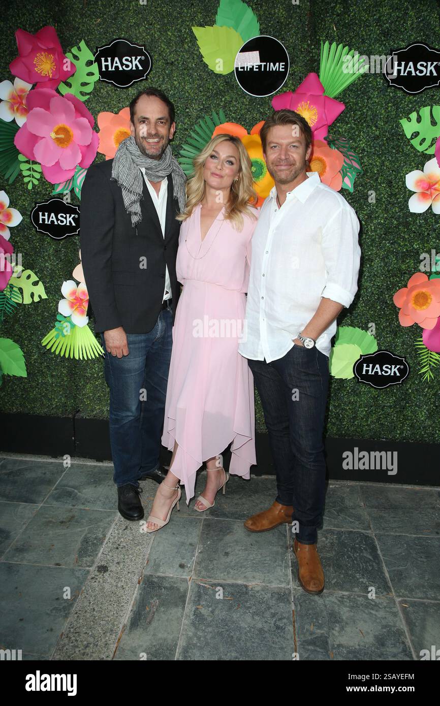 Manu Boyer, Elisabeth Rohm, Matt Passmore at the Lifetime Summer Luau ...