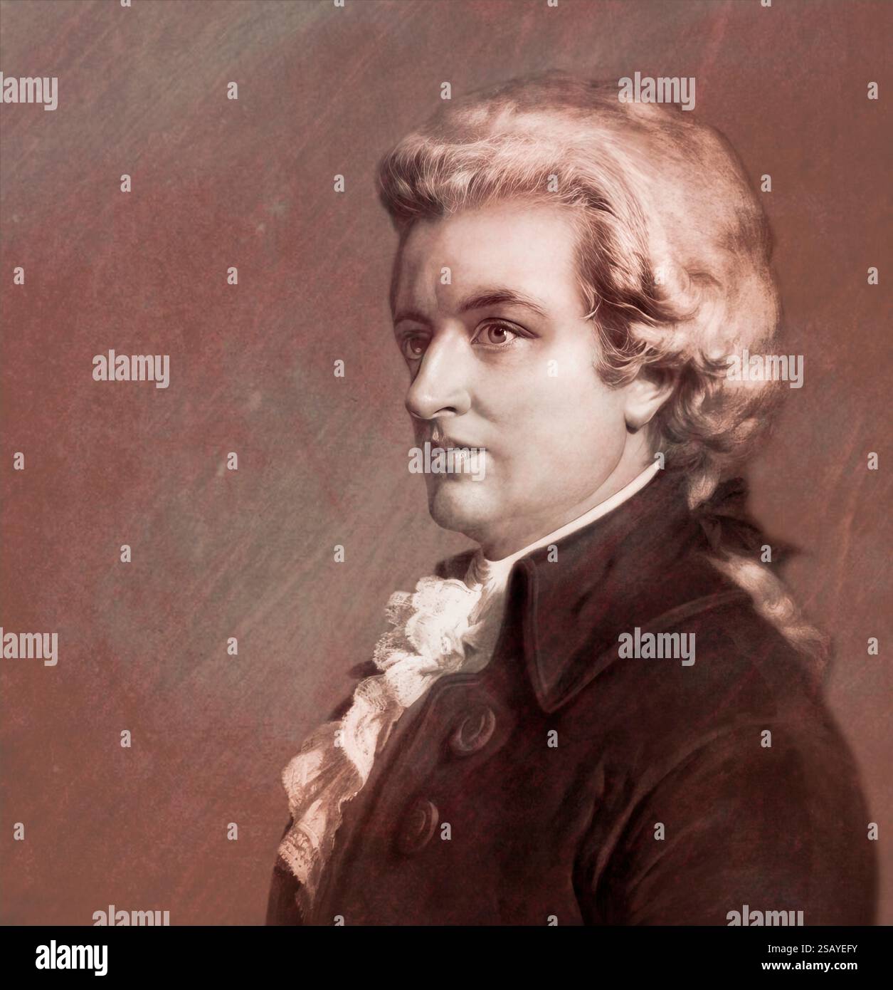 Wolfgang Amadeus Mozart, 1756 – 1791, composer of classical music ...