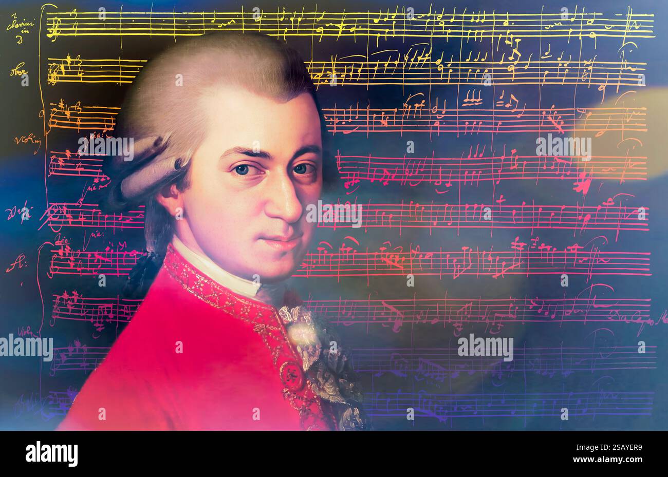 Wolfgang Amadeus Mozart, 1756 – 1791, composer of classical music ...