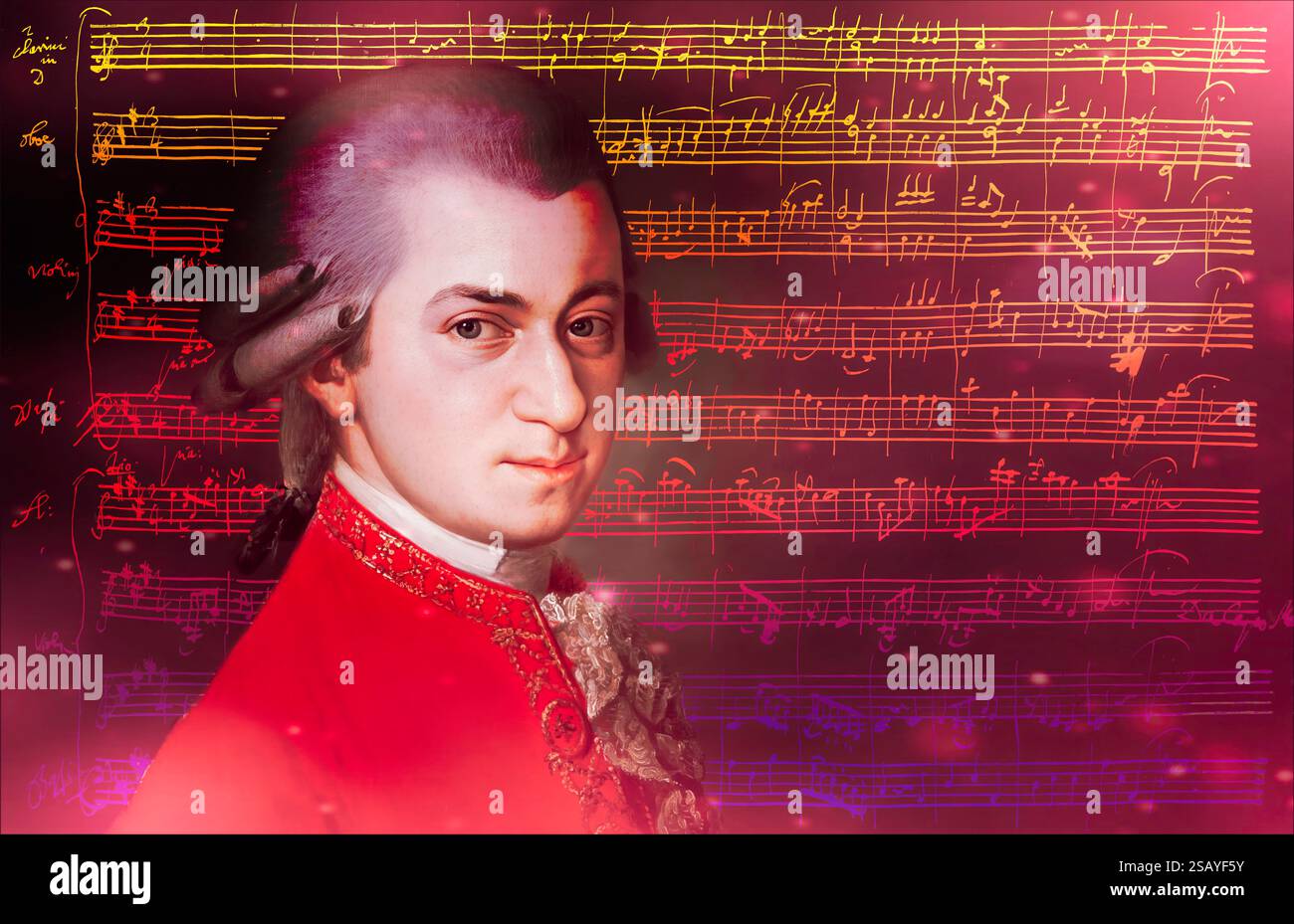 Wolfgang Amadeus Mozart, 1756 – 1791, composer of classical music ...