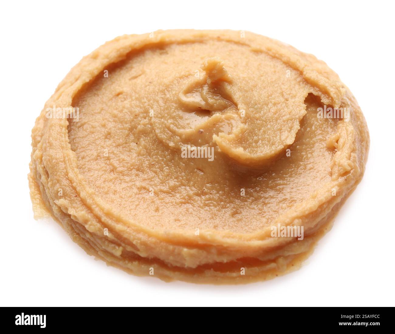 Sample of tasty nut butter isolated on white Stock Photo - Alamy