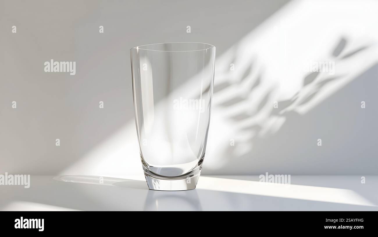 A visually striking and minimalist glass trophy stands elegantly on a ...