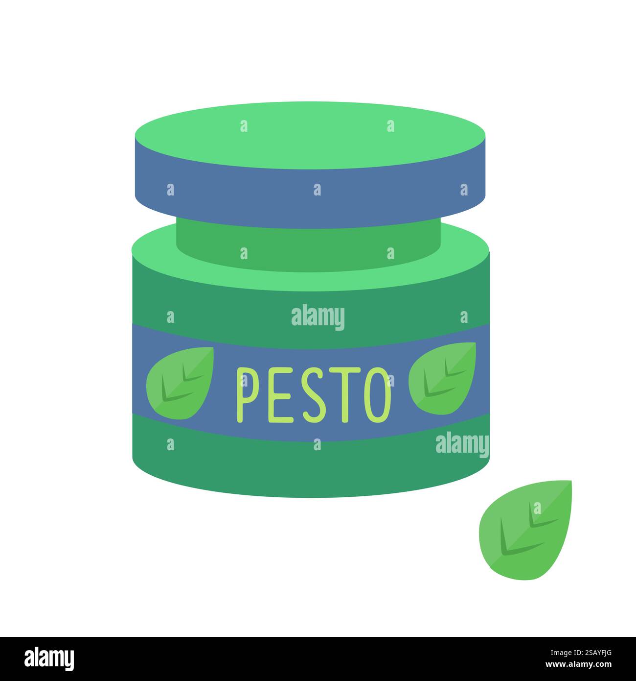 Pesto sauce in glass jar. Traditional Mediterranean cuisine of Italy ...