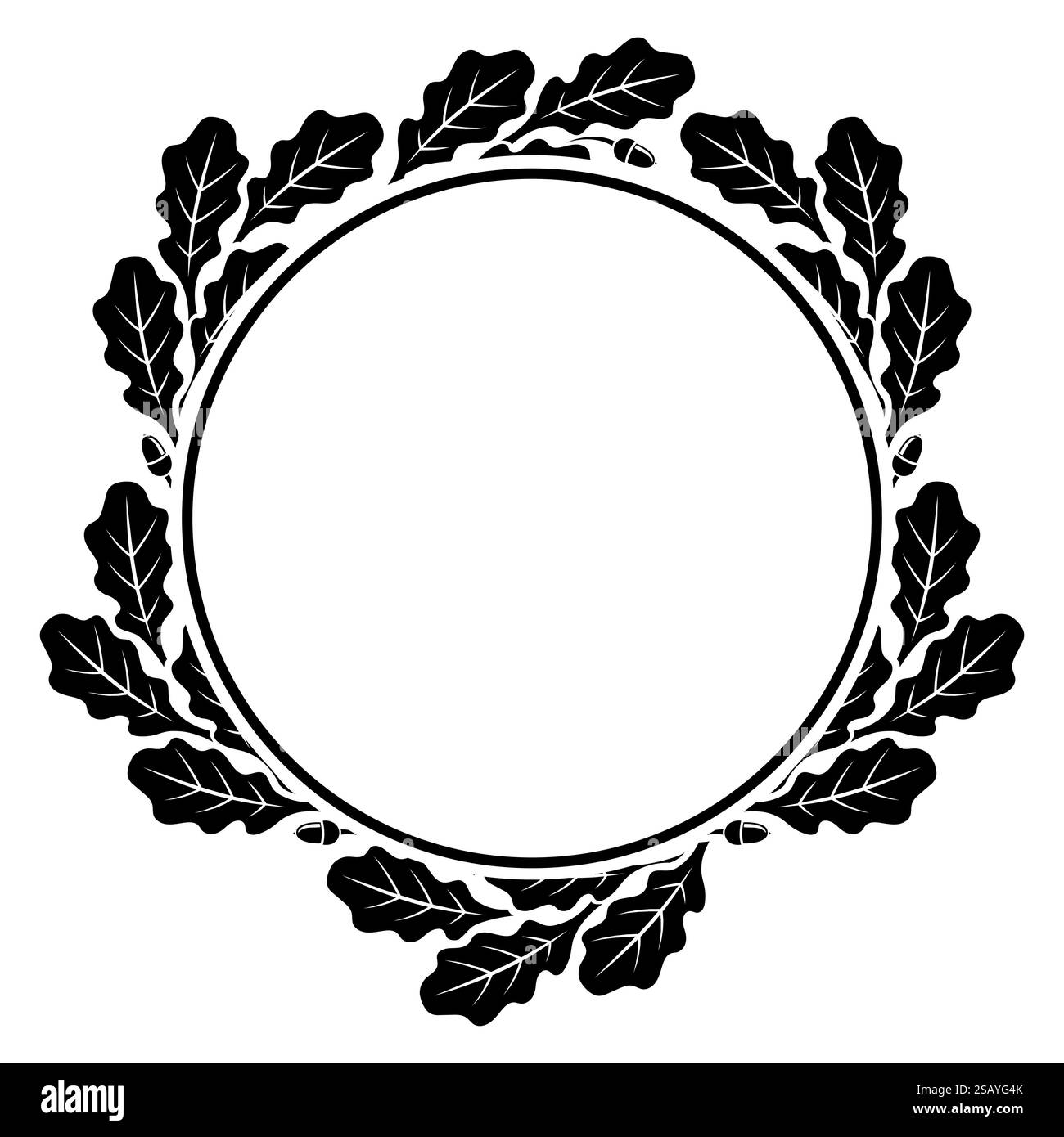 Celtic Scandinavian design. Oak leaves and acorns drawn in Old Norse ...