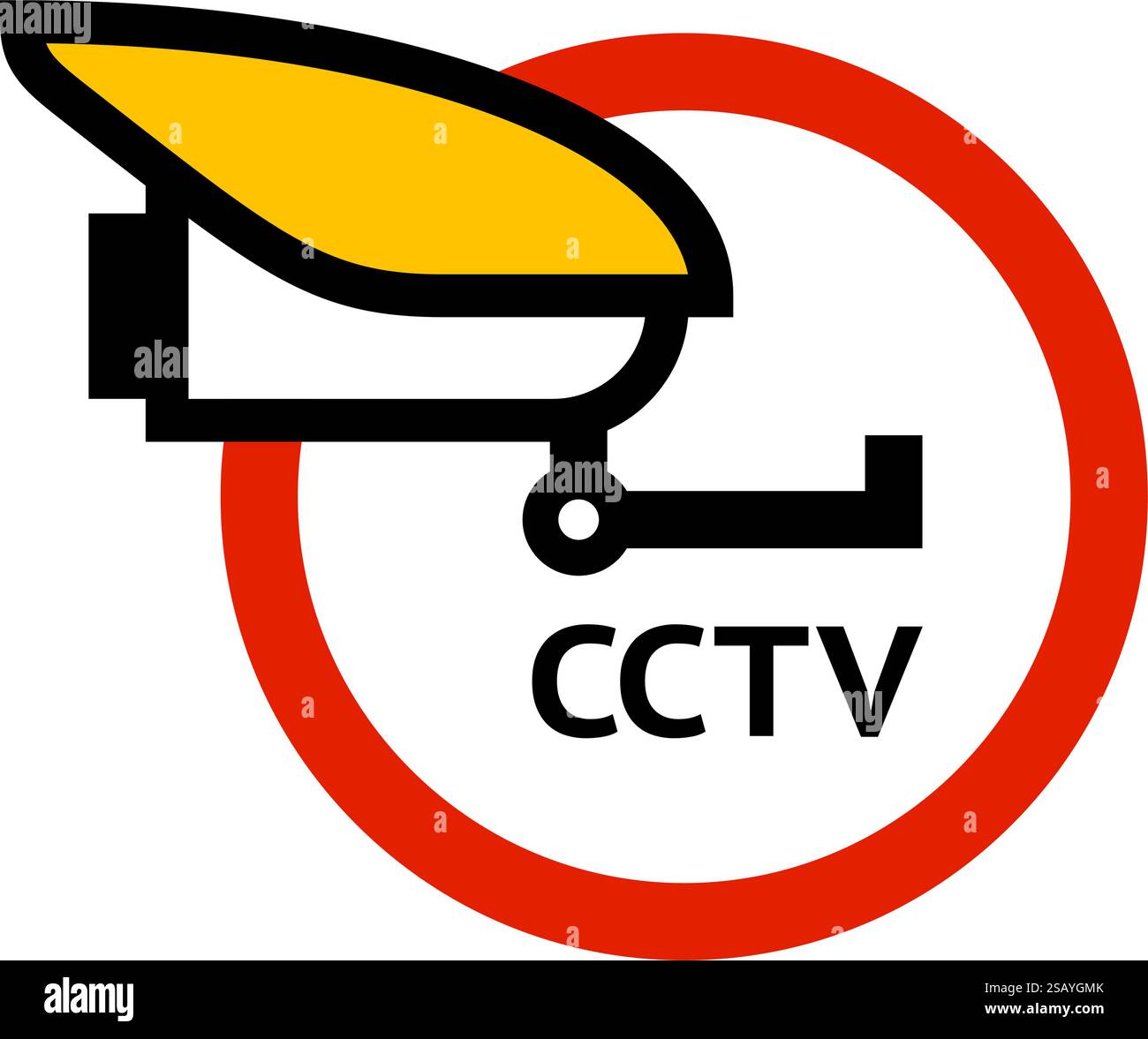 CCTV sticker, video surveillance, vector sticker Stock Vector Image ...