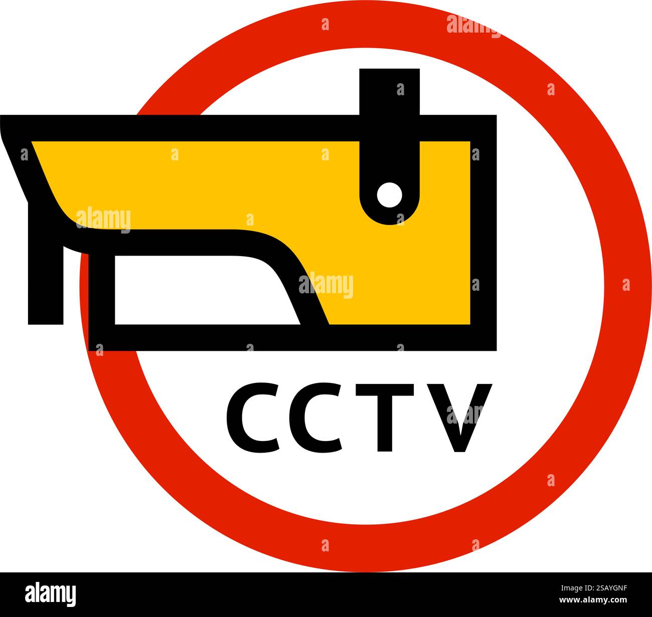 CCTV sticker, video surveillance, vector sticker Stock Vector Image ...