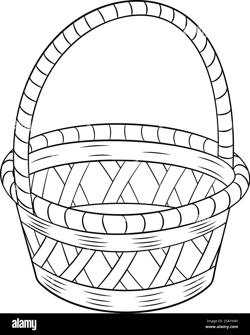 Wicker basket handle Black and White Stock Photos & Images - Alamy