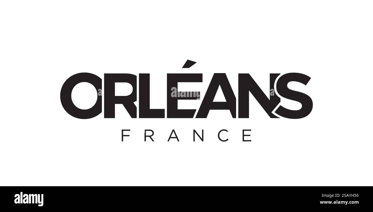 Orleans in the France emblem for print and web. Design features ...
