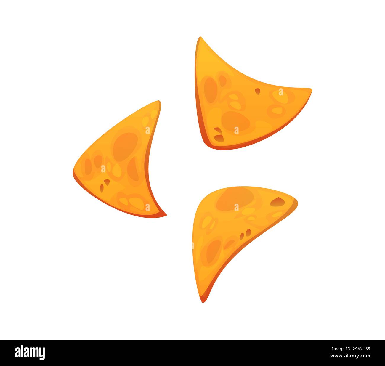 Cartoon nachos, mexican cuisine, tex mex fast food snack. Isolated ...