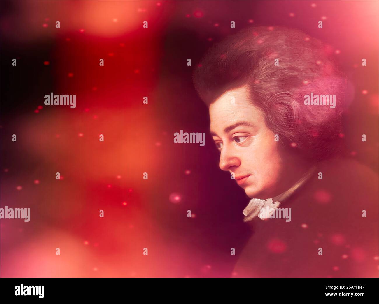 Wolfgang Amadeus Mozart, 1756 – 1791, composer of classical music ...