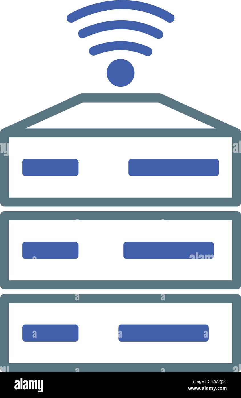 Data Center with Wireless Connectivity Stock Vector Image & Art - Alamy