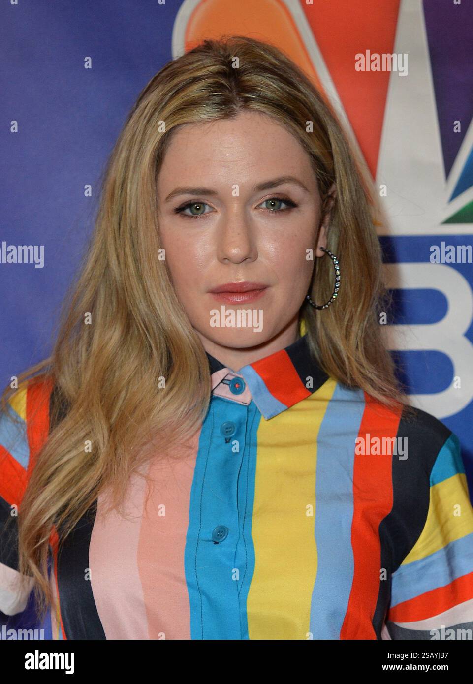 Harriet Dyer arriving at the NBCUniversal Upfront Presentation at the Four Seasons hotel on May ...