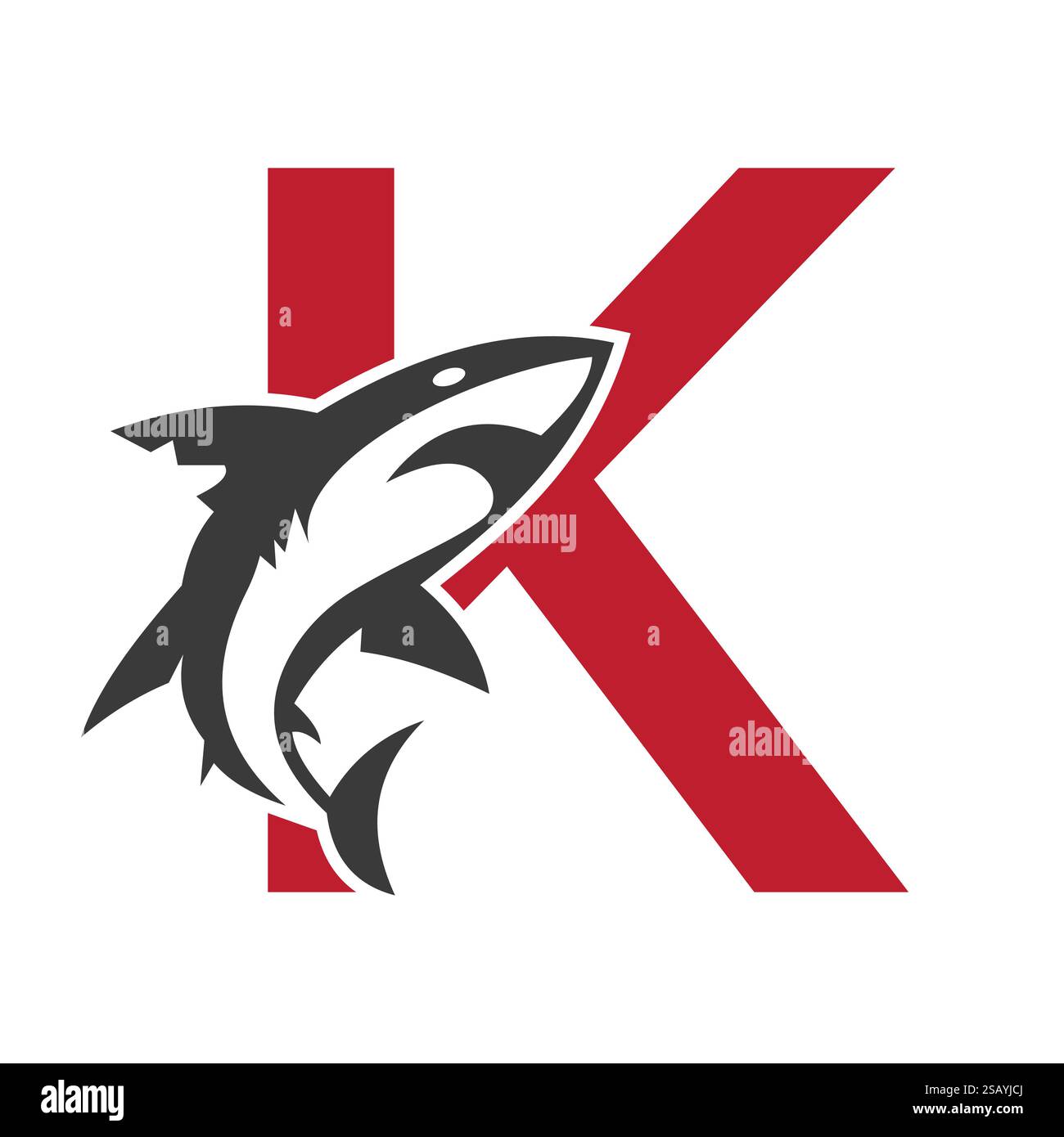 Shark monogram logo Stock Vector Images - Alamy
