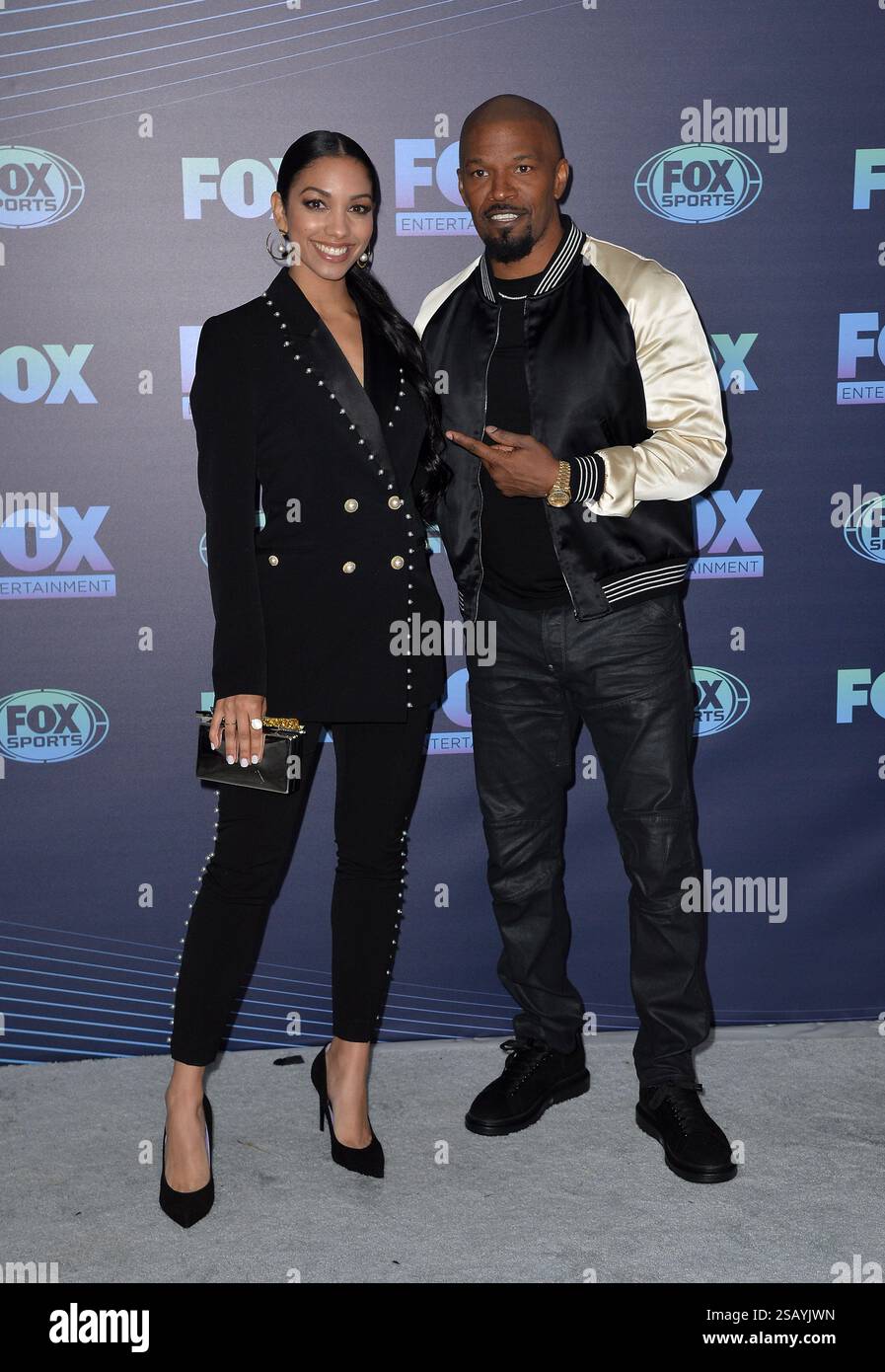 Corinne Foxx and Jamie Fox arriving at the Fox Upfront Presentation at ...