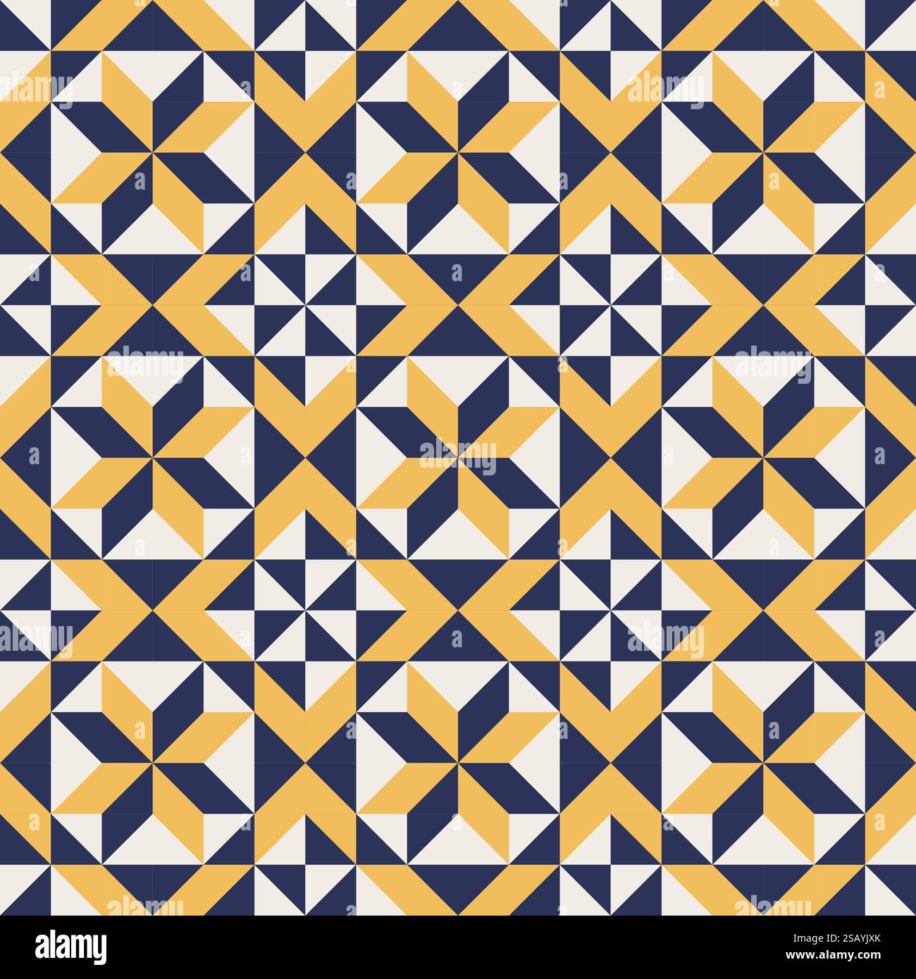 Geometric pattern with blue and yellow accents, seamless repeating ...