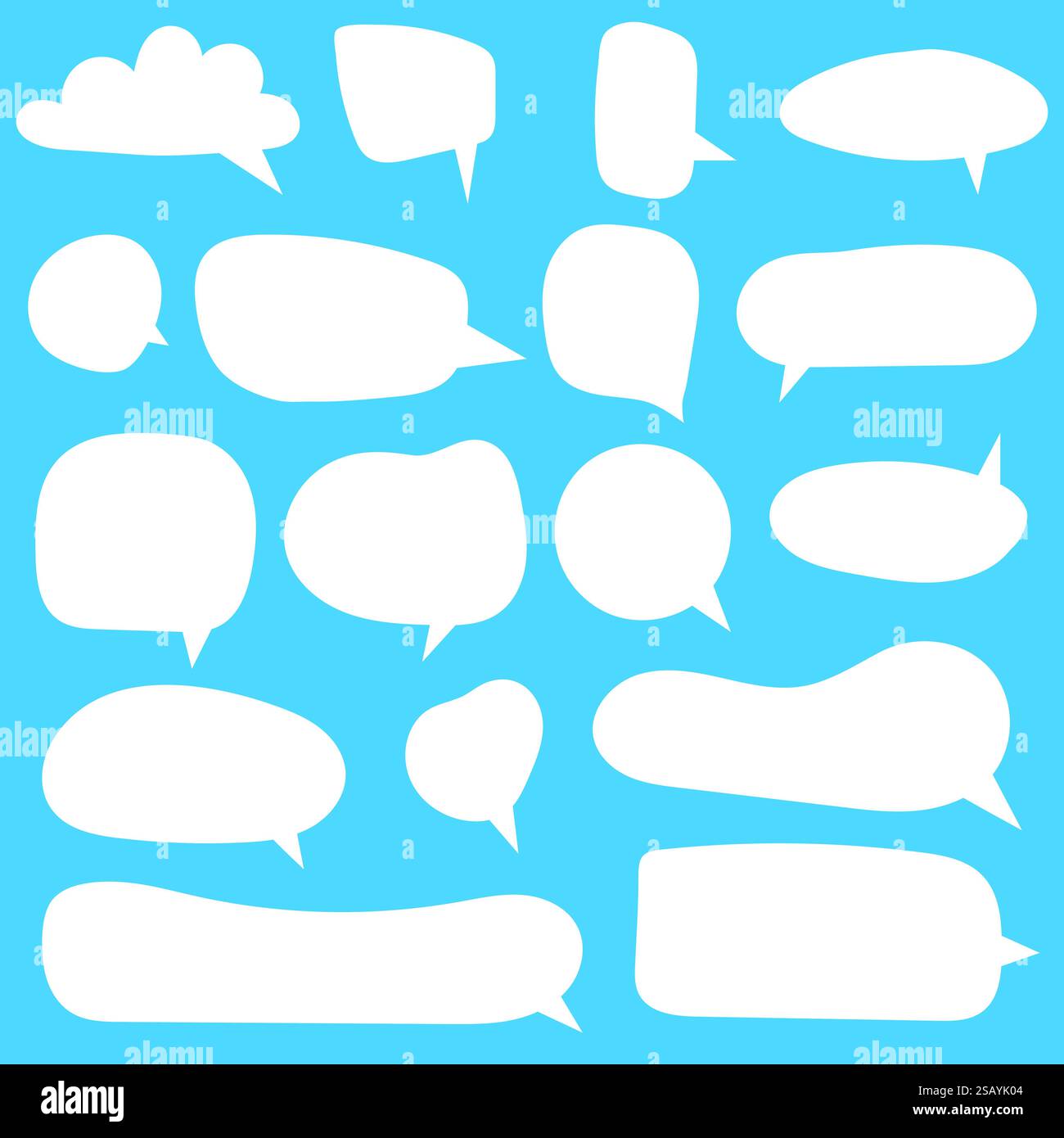 Speech Bubble set. Talk bubble. Blank empty vector white speech bubbles ...