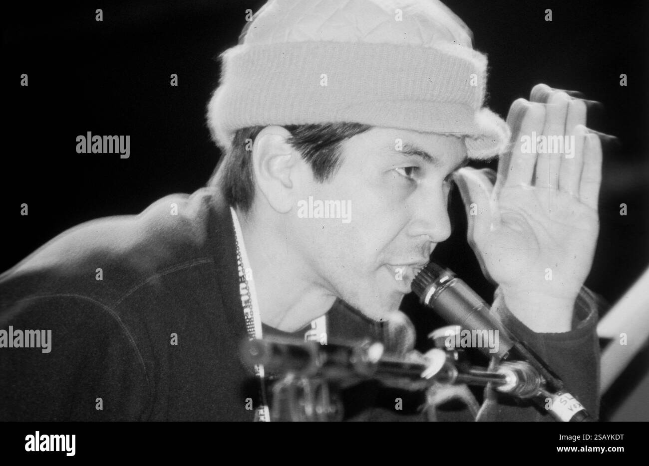 DJ and producer Money Mark playing live at Creamfields Festival in ...