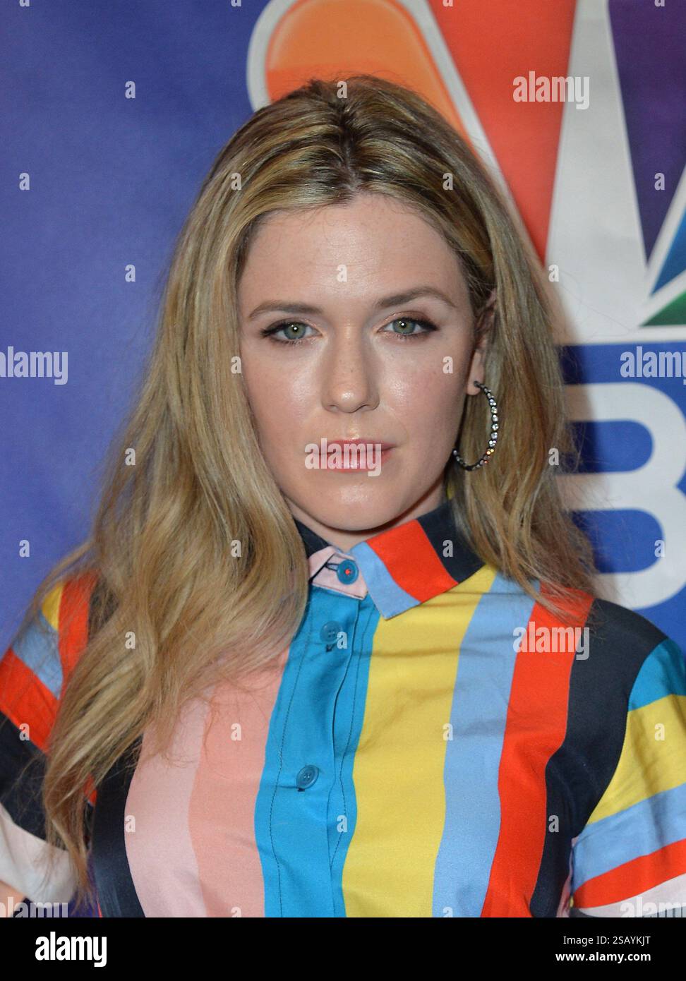 Harriet Dyer arriving at the NBCUniversal Upfront Presentation at the Four Seasons hotel on May ...