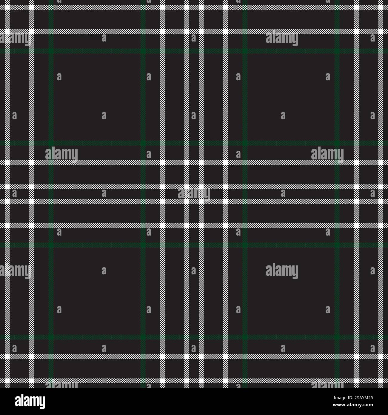 Plaid seamless pattern in black and white. Check fabric texture. Vector ...
