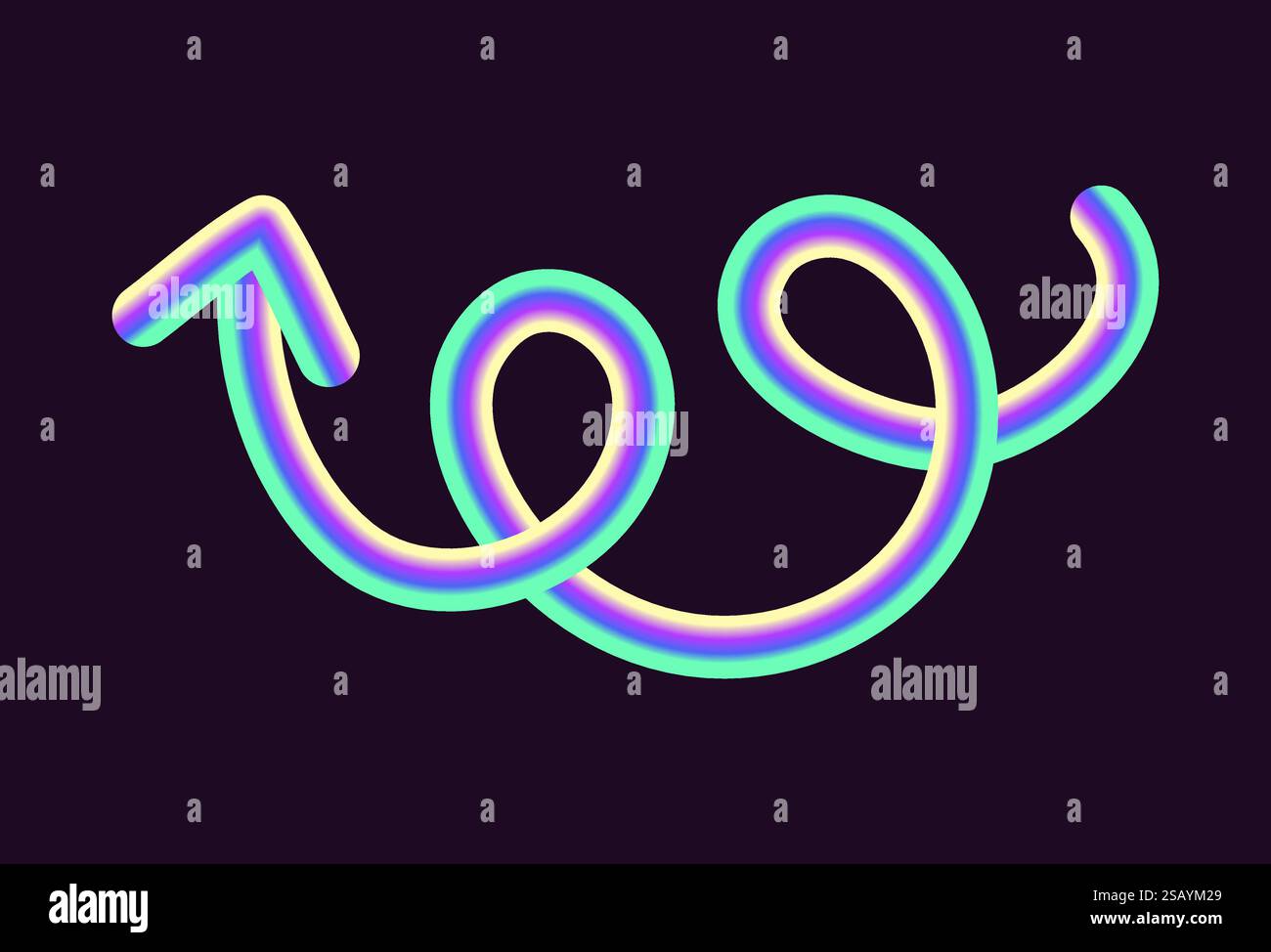 vibrant neon vector design featuring arrows in various shapes and ...