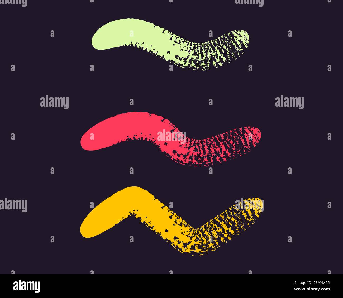 Brush strokes with a dry, textured finish. Irregular, hand-drawn lines ...